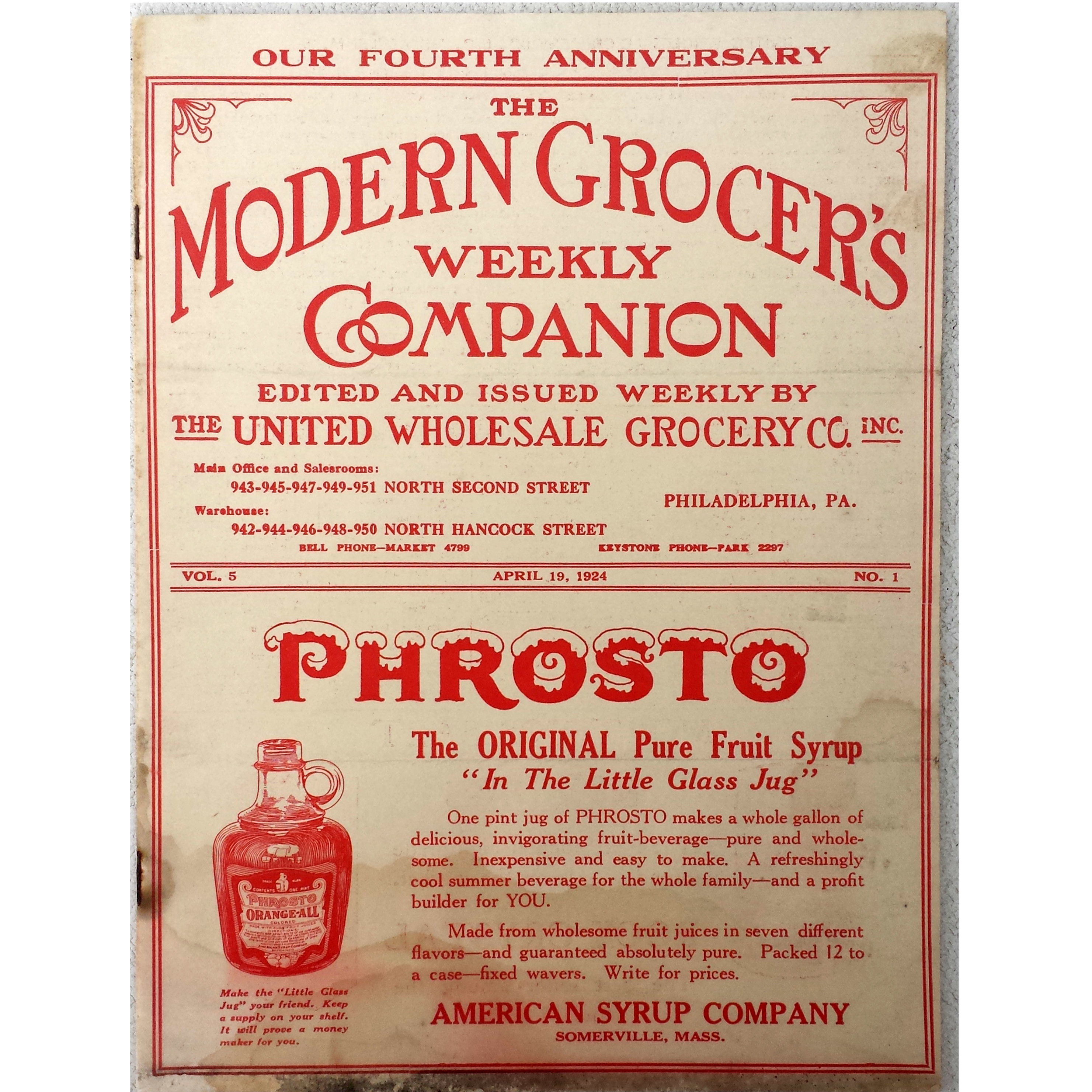 The Modern Grocer's Weekly Companion (April 19, 1924) Wholesale ...